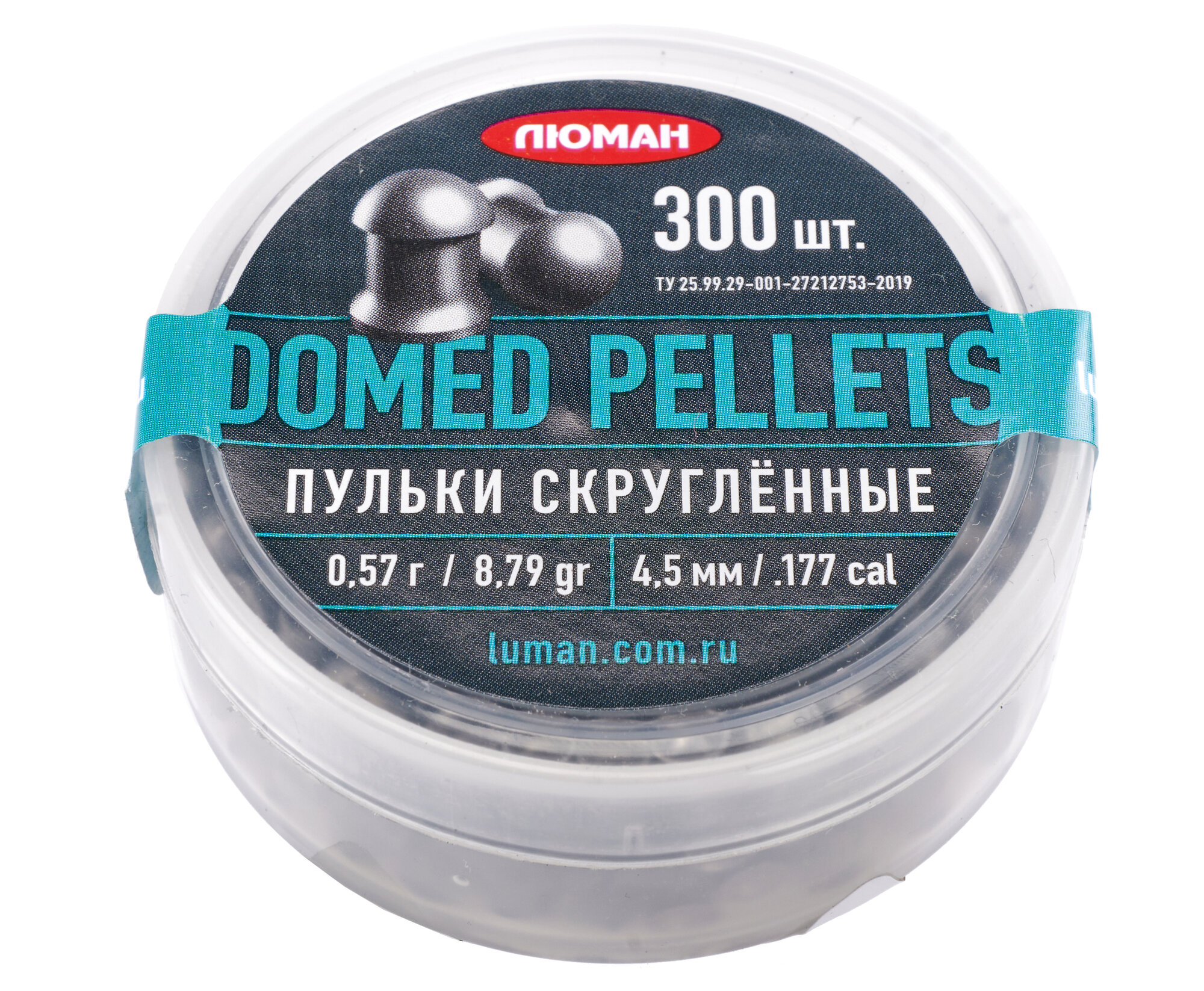 Пули пневматические Люман Domed Pellets 4.5 мм (300 шт, 0.57 г)