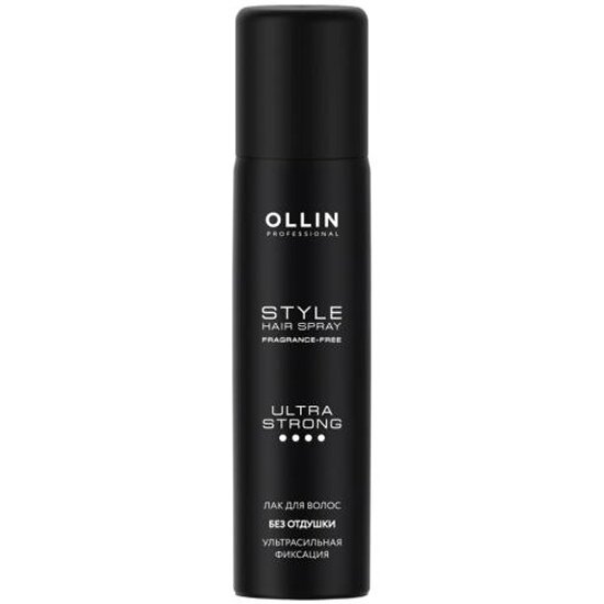 Лак для волос Ollin Professional Style ультрасильной фиксации, без отдушки, 400 мл