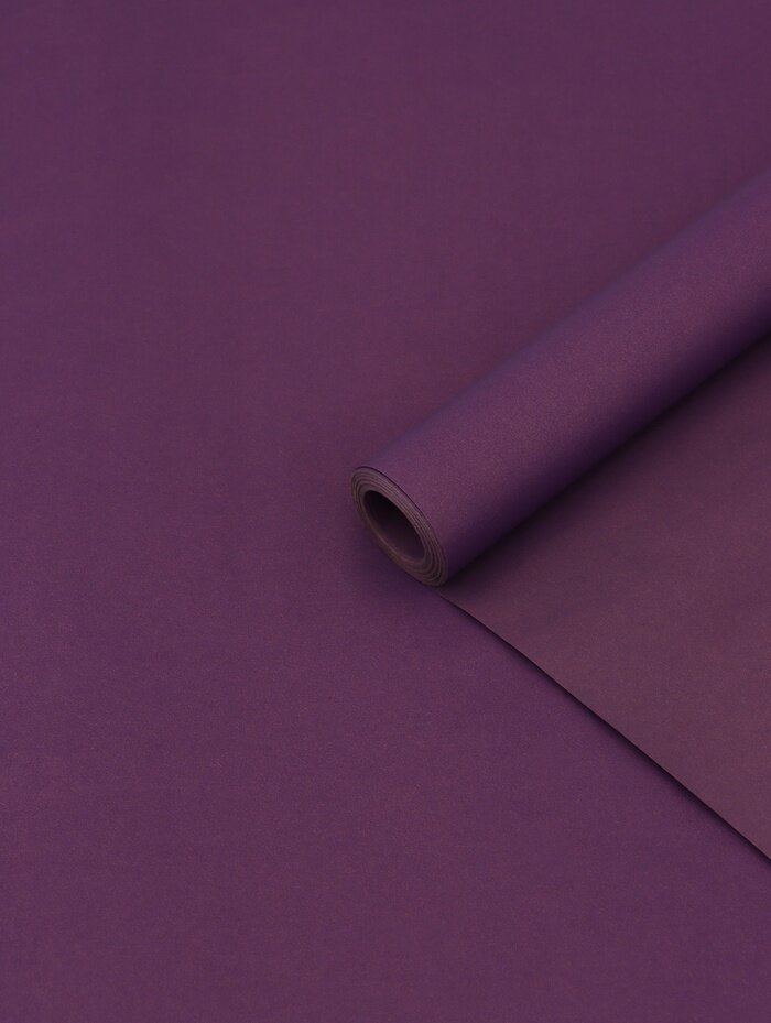 Бумага упаковочная крафт, двусторонняя, фиолетовый, 0.68×10±5% м