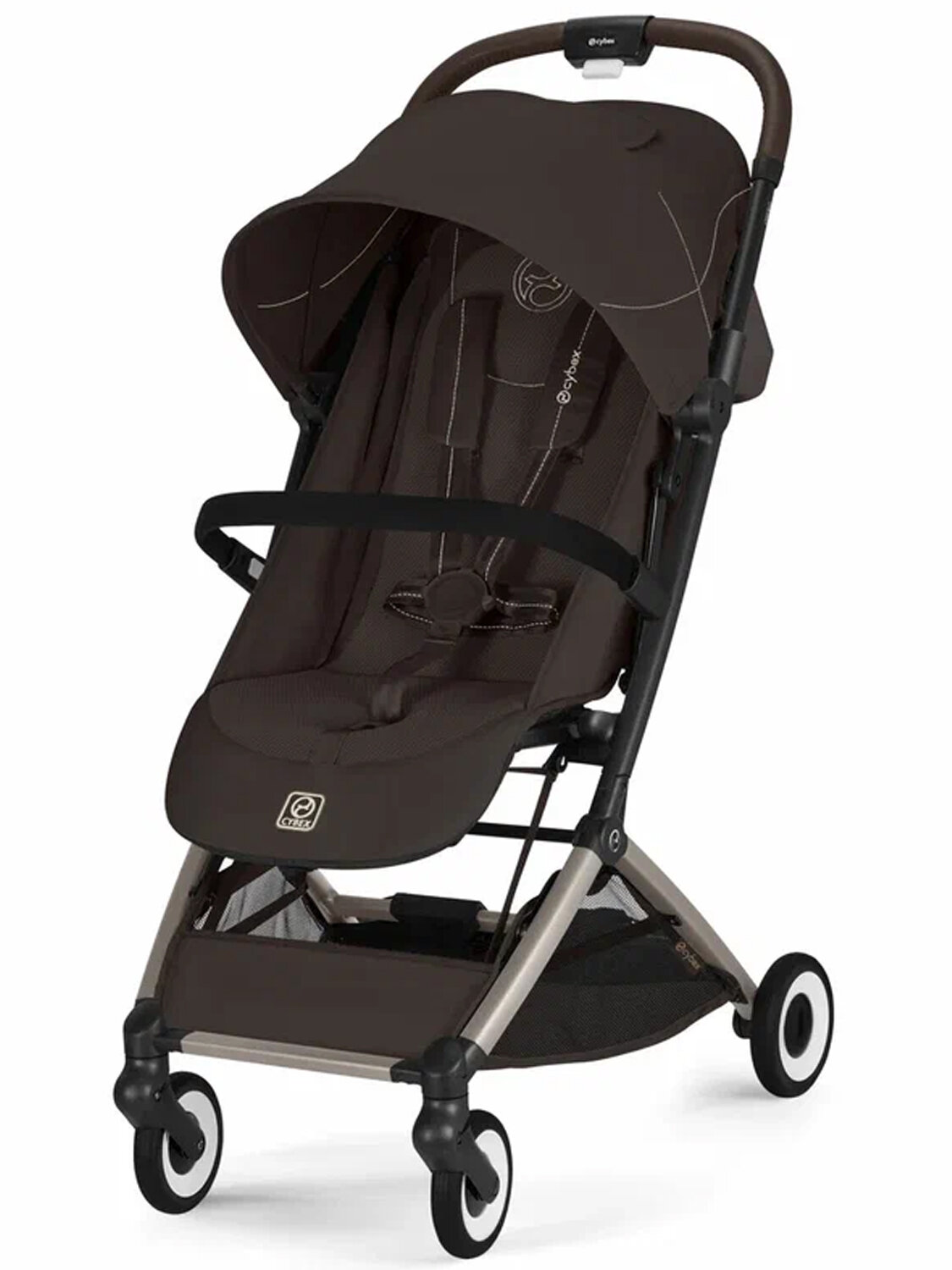 Коляска прогулочная Cybex Orfeo TPE, коричневый (chocolate brown) с дождевиком и бампером