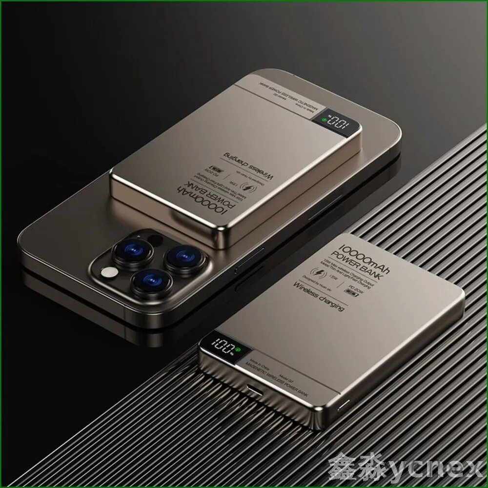 Эксклюзивный пауэрбанк 10000mAh с магнитной зарядкой 20Вт для Айфона 15