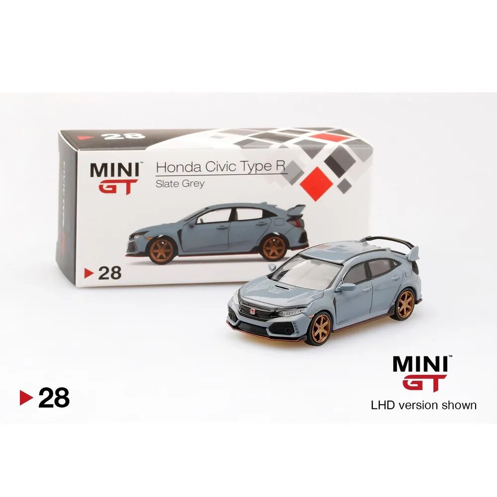 Машинка TSM Mini GT 1/64 #28 Honda Civic Type RFK8 Die-cast alloy Car Model Gift Toy