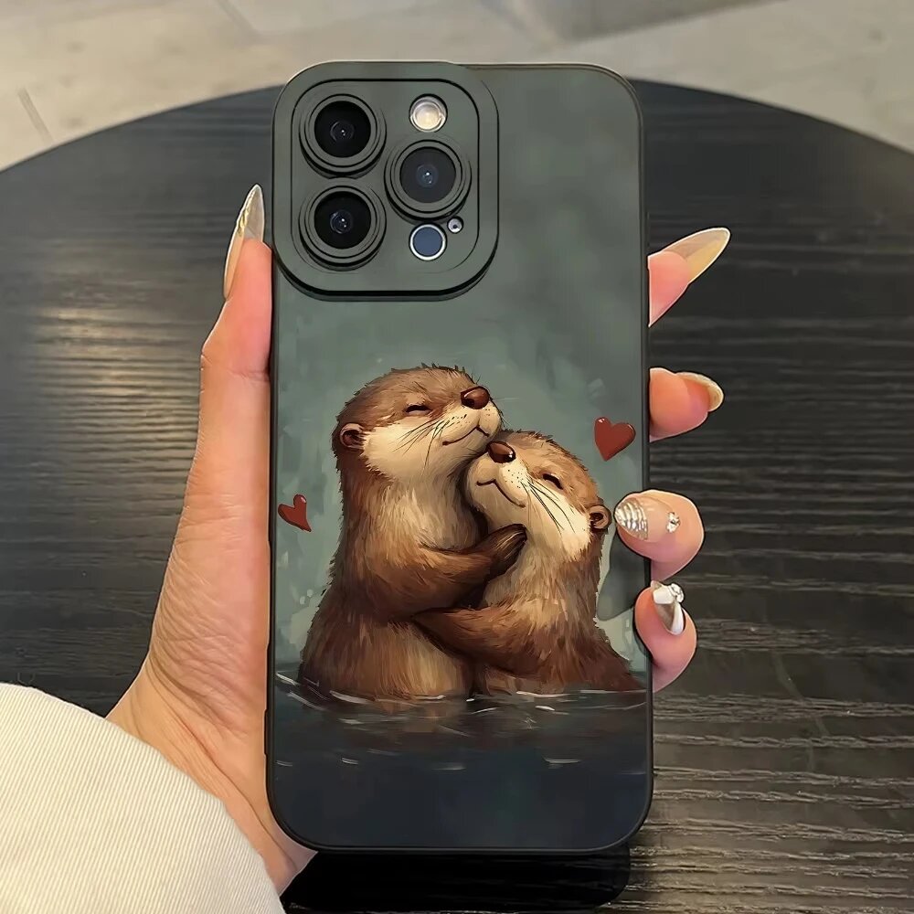 Чехол для телефона с мультяшным рисунком капибары для iPhone 17 Pro Max iPhone 12 Про, Черный, black