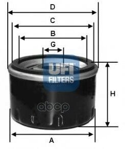Фильтр масляный MAZDA 3/6 1.8/2.0 UFI арт. 2341300