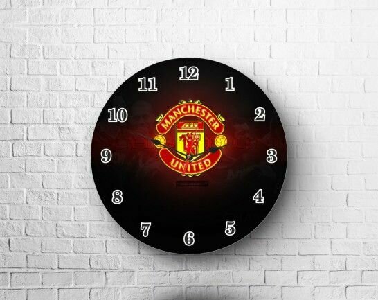 Часы настенные GOODbrelok круглые 20 см принт "Манчестер Юнайтед" - 0006