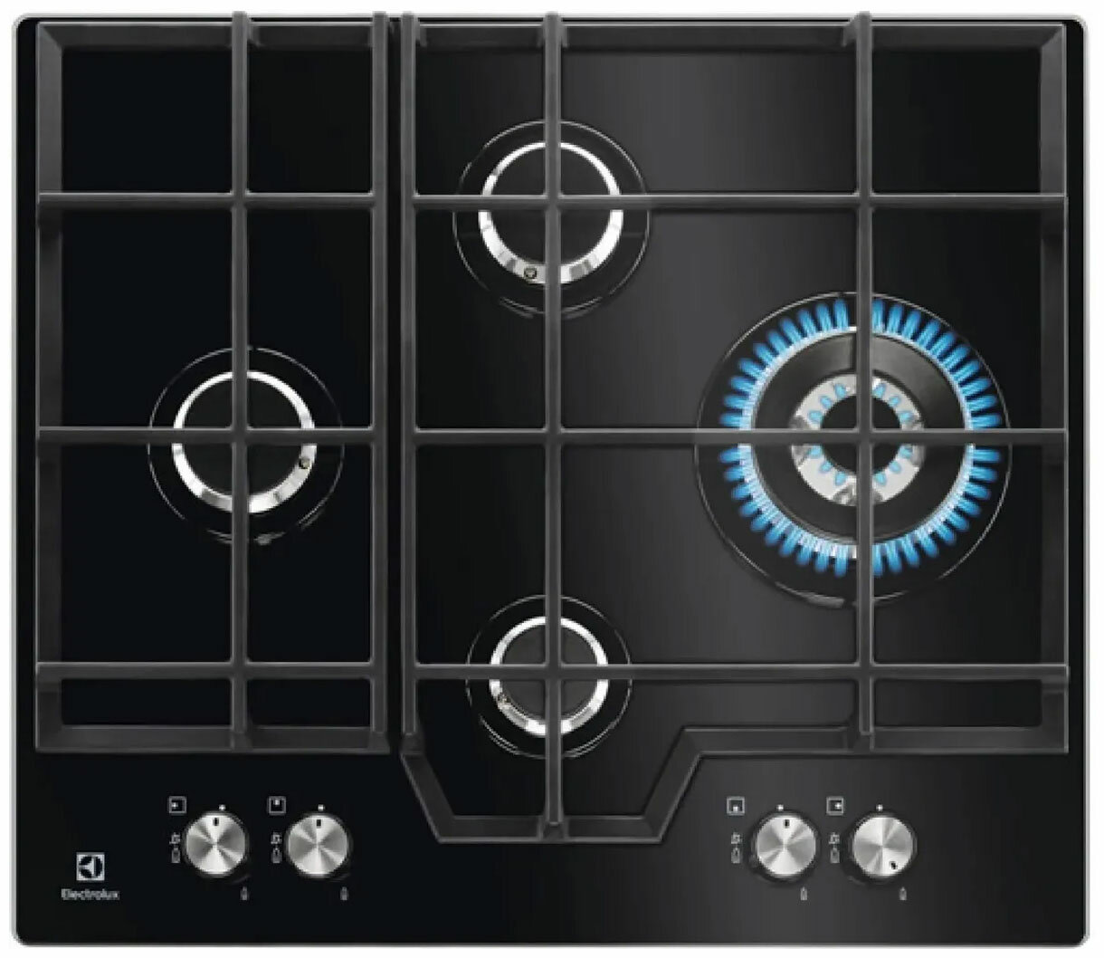 Газовая варочная панель Electrolux KGG6456K 59 см, 4 конфорки, черный