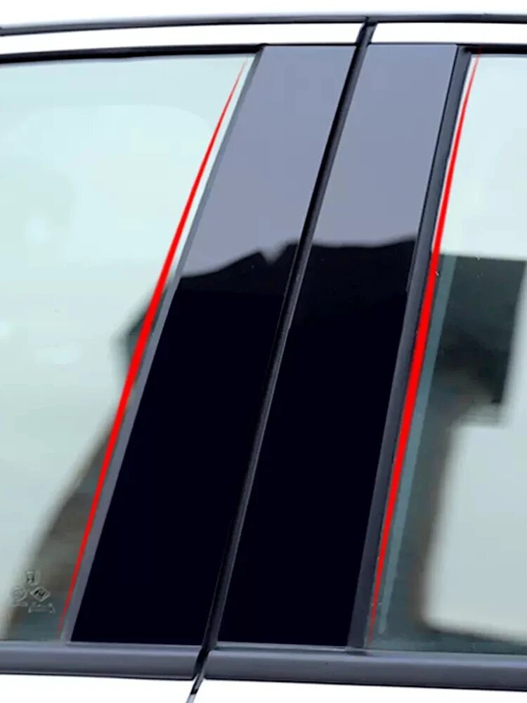 Для BMW 5 серии E60 E61 4DR 2003-2010 автомобильные оконные столбы дверные накладки глянцевые черные аксессуары внешние части стикер черный