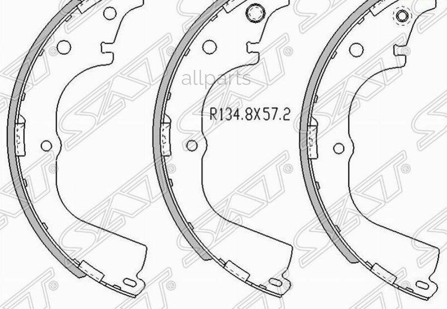 SAT ST-04495-26130 Колодки тормозные барабанные Toyota Hiace 89-04 / Regius Ace 99-04