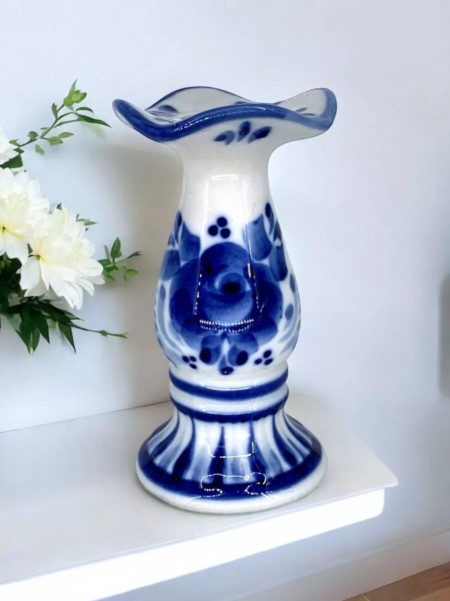 Подсвечник "Церковный" гжель