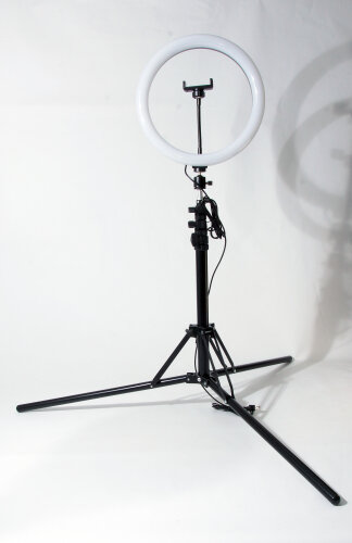 Кольцевая светодиодная лампа (12") с адаптером для смартфона, USB,10W Fancier FL-12P