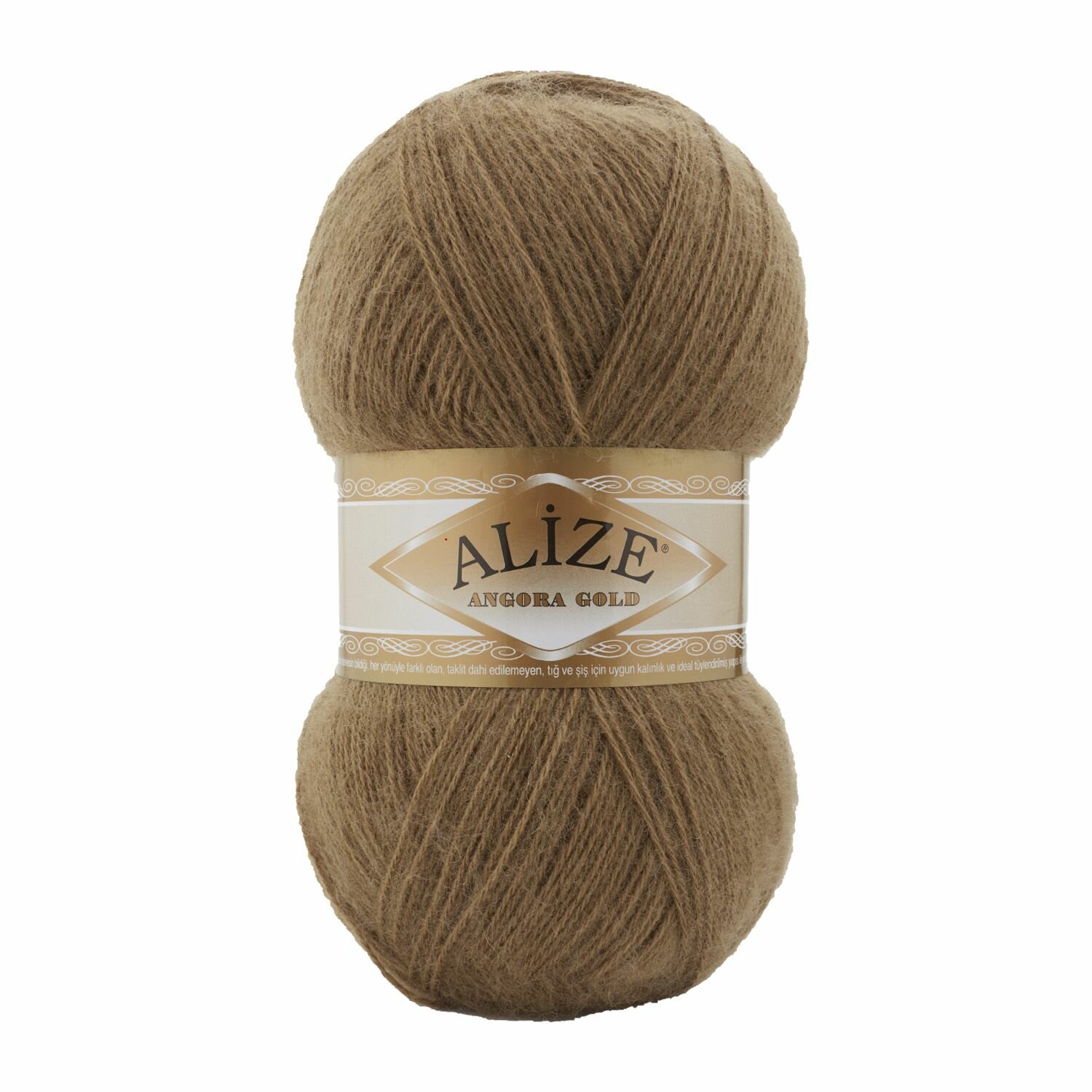 Пряжа Ангора Голд Alize Angora Gold упаковка 5 мотков 100 г. 550 м. 20% шерсть 80% акрил цвет 466 темно-бежевый