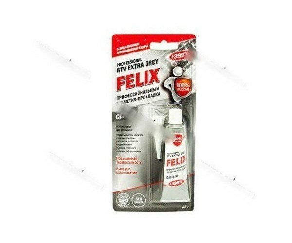 Герметик Felix, 40 г, высокотемпературный, серый, для авторемонта