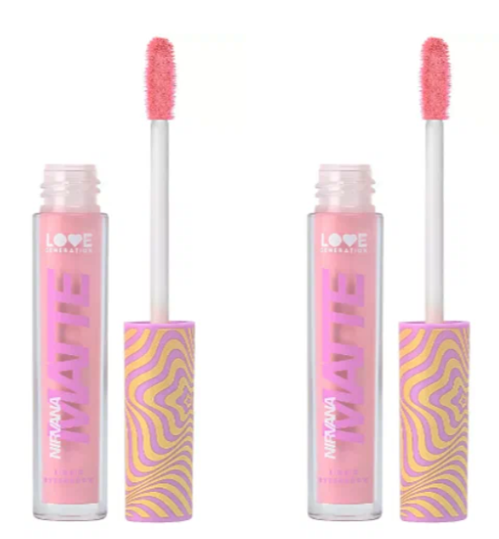 Матовые жидкие тени для век Love Generation Nirvana, тон 04 розовый, 3 мл, 2 шт