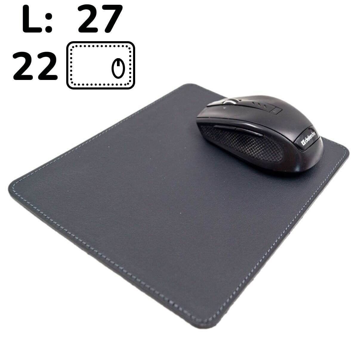 Коврик для мышки 22 х 27 см из натуральной кожи Audmorr J, NewPad Slate