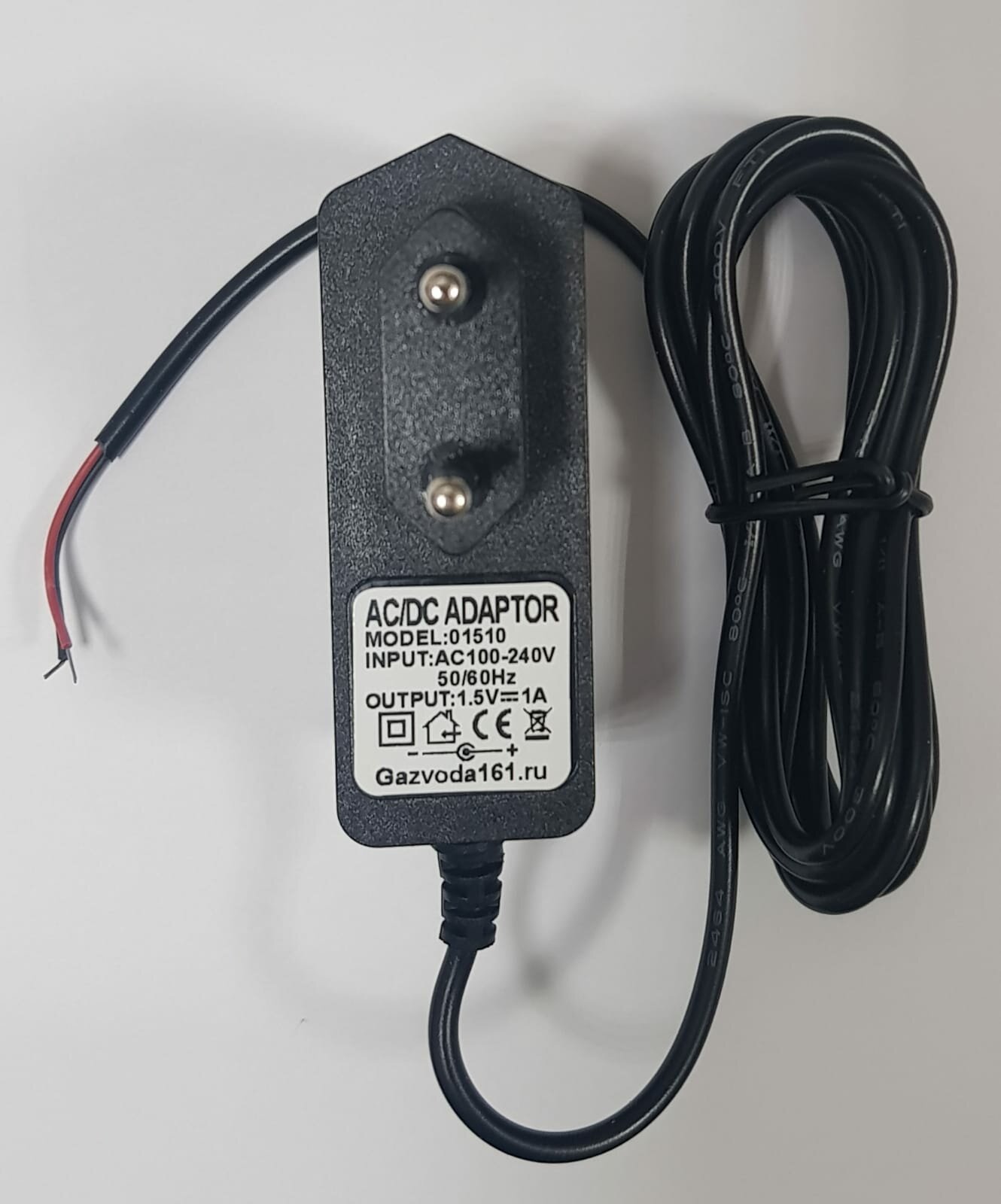Блок питания 1.5 V для газовой колонки (без клем) Длина провода 190 см