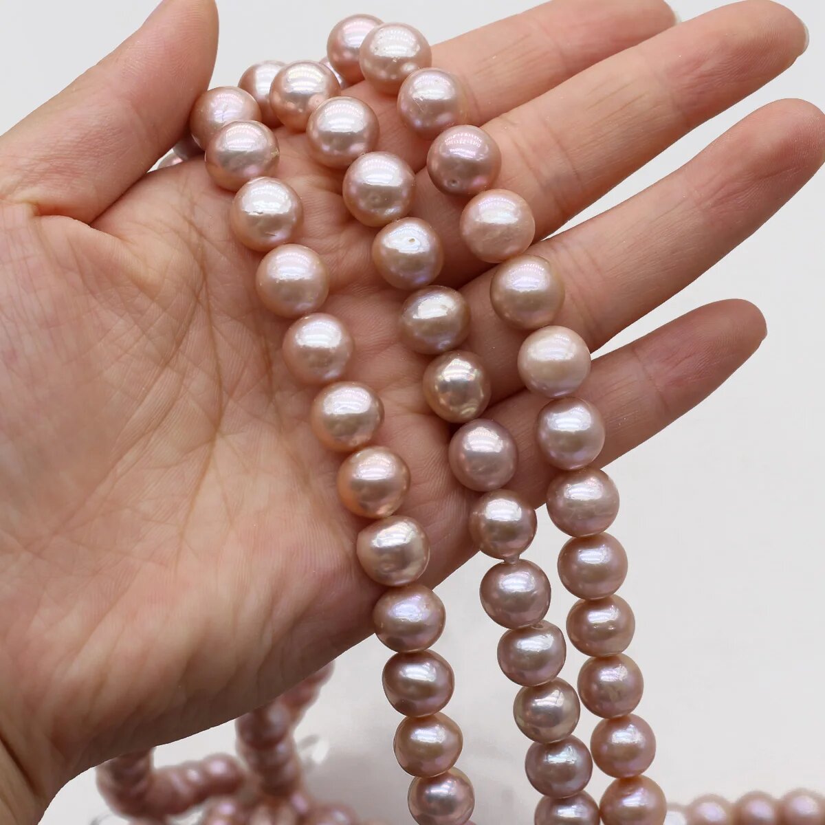 Фиолетовый натуральный пресноводный жемчуг 10-11 мм 10-11mm-3pcs