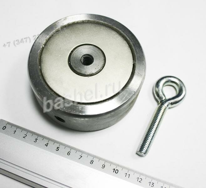 Магнит поисковый двусторонний -260- F-300x2 D-98 H-40 M10 (300кг.)