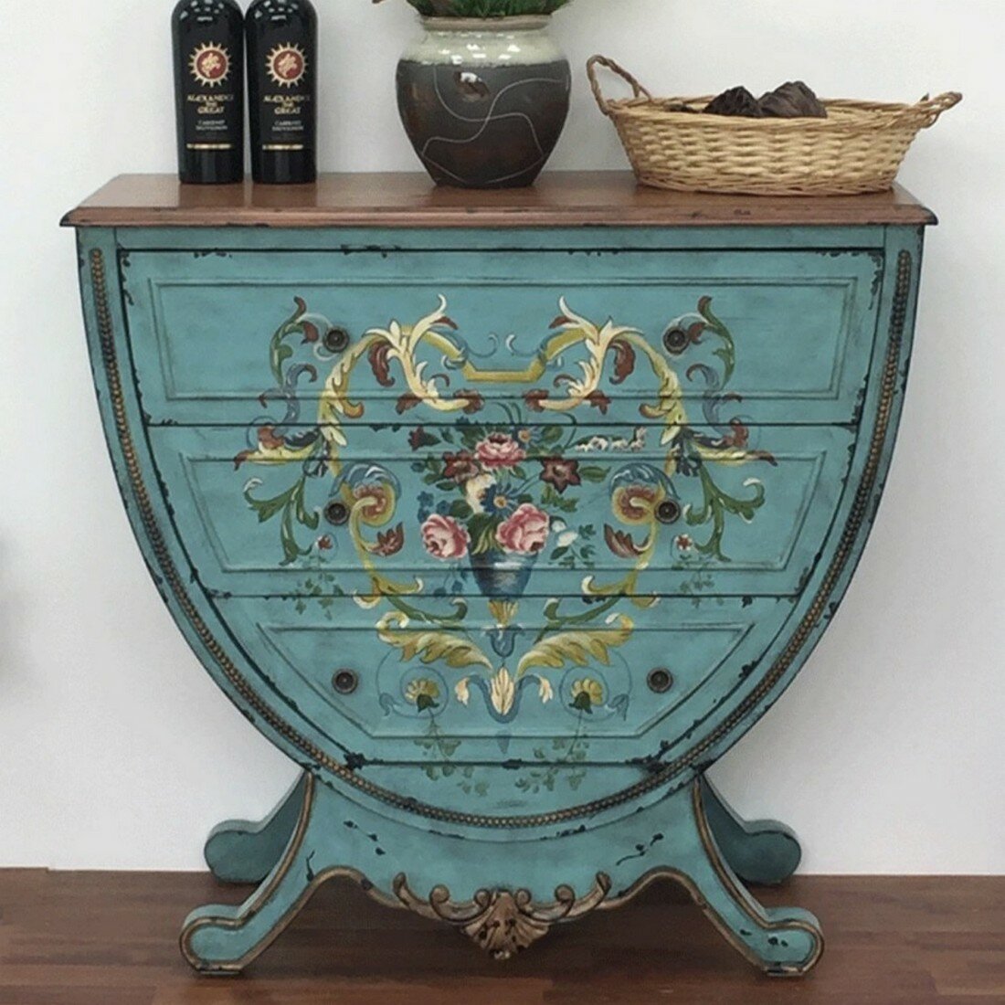 Комод в американском старинном стиле Melis (Голубой)