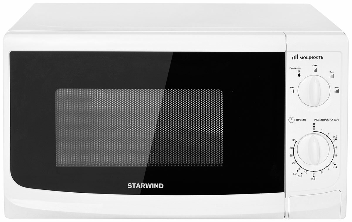 Микроволновая печь - СВЧ Starwind SWM5620, 20 л, 700 Вт, белый