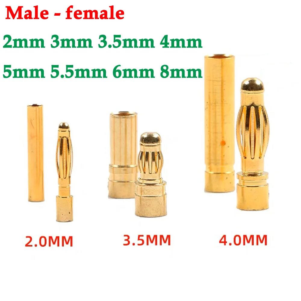 Банановые разъёмы 3.5mm, 10 пар LAJQTAO