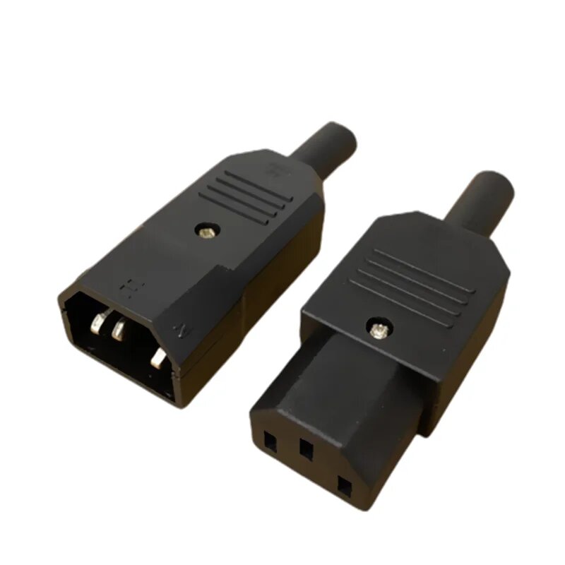 Электрический разъем IEC C13-C14, черный, 1 шт. Male and Female
