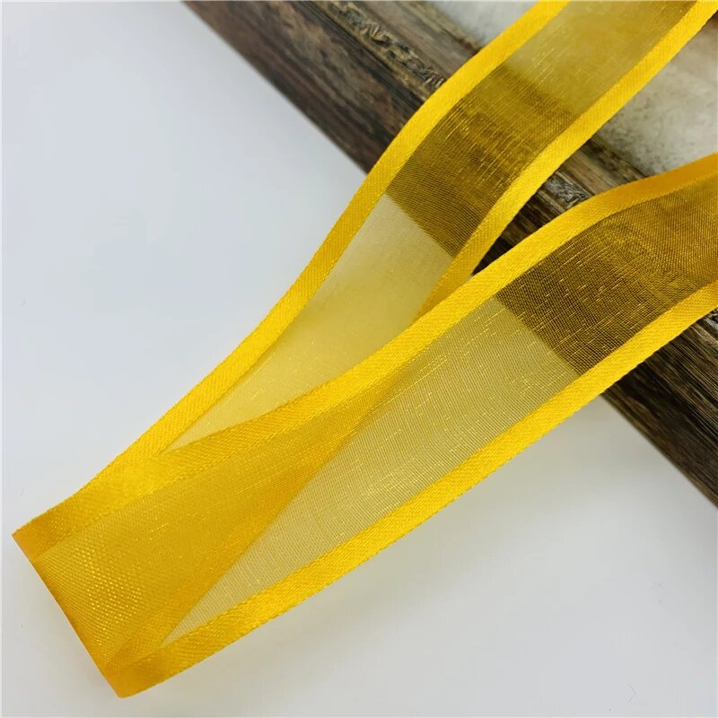 Лента органза RYFDBMauve 25 мм, 5 ярдов Желтый, 13