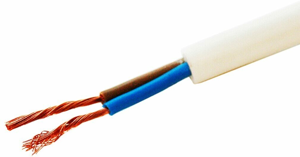 Провод ПВС, 2х1.5 мм², 100 м, медь, гибкий, ТУ, Рыбинский КЗ, SQ0118-0903