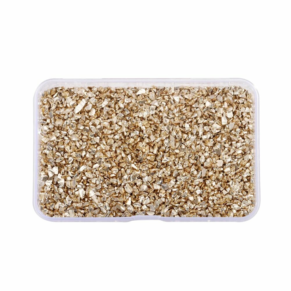 Разбитые стеклянные камешки для эпоксидной смолы YouYoungDifferent 80г 80g, Champagne