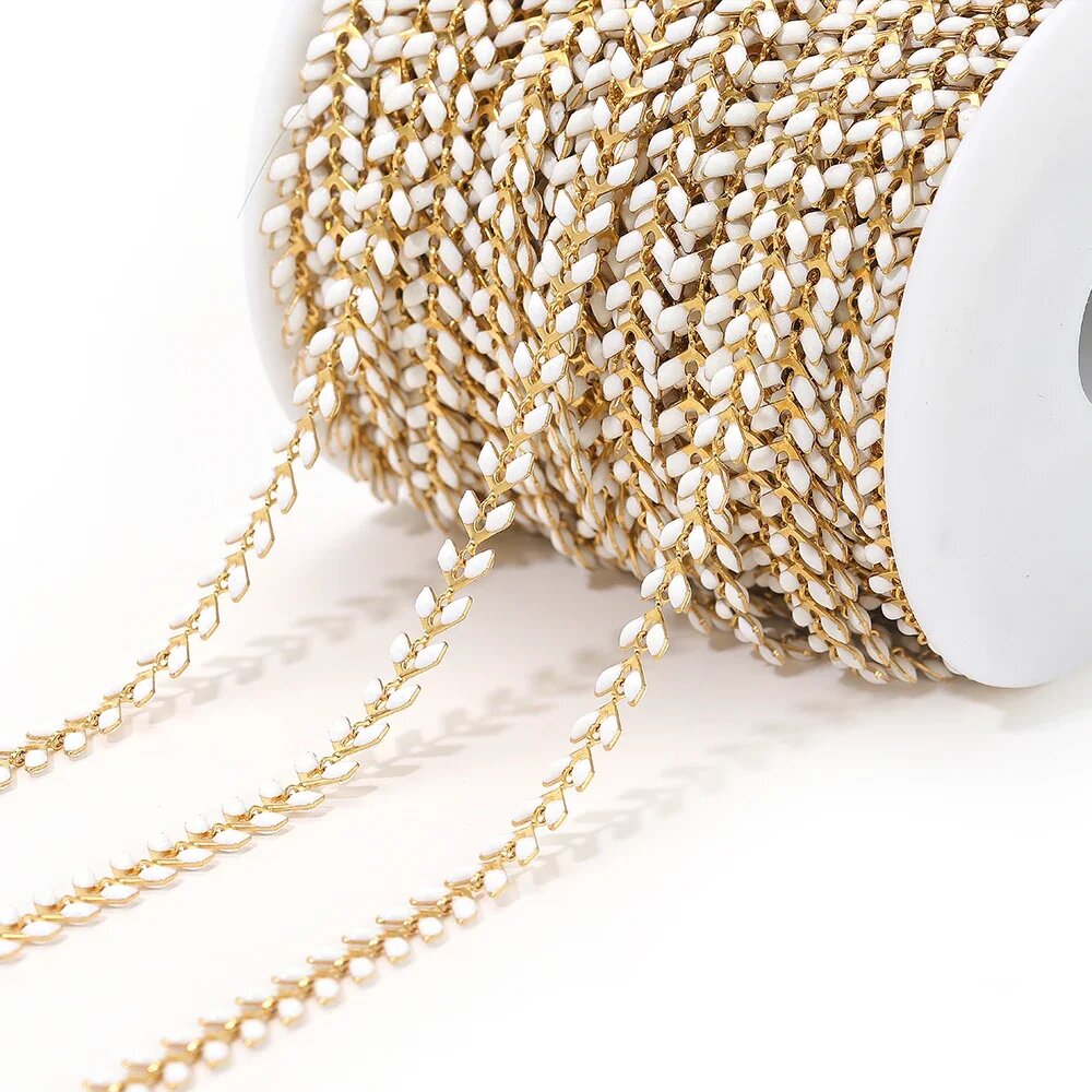 Цепочки из нержавеющей стали Semitree 1 метр белый enamel white