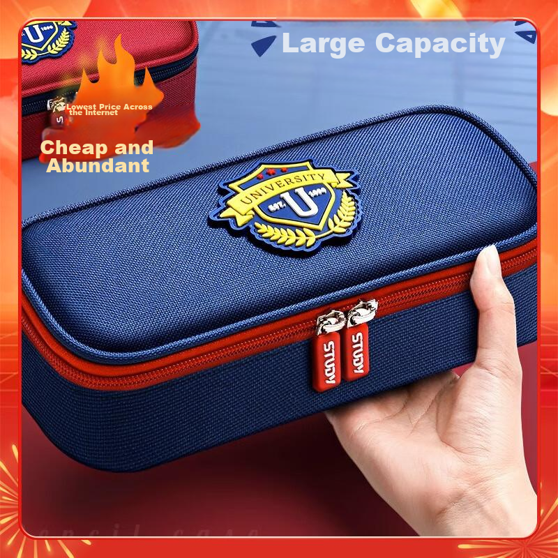 [Lowest Price Online] Shuxing Large Capacity Pencil Case for Boys, Stationery Box for High School, Middle School And Elementary Students, British Style First Grade Pencil Case, Pencil Pouch for Boys And Girls, Children's Stationery