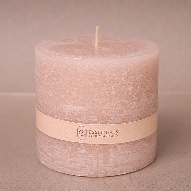 Декоративная свеча Рикардо 10*9 см светло-розовая, Koopman, 420008270