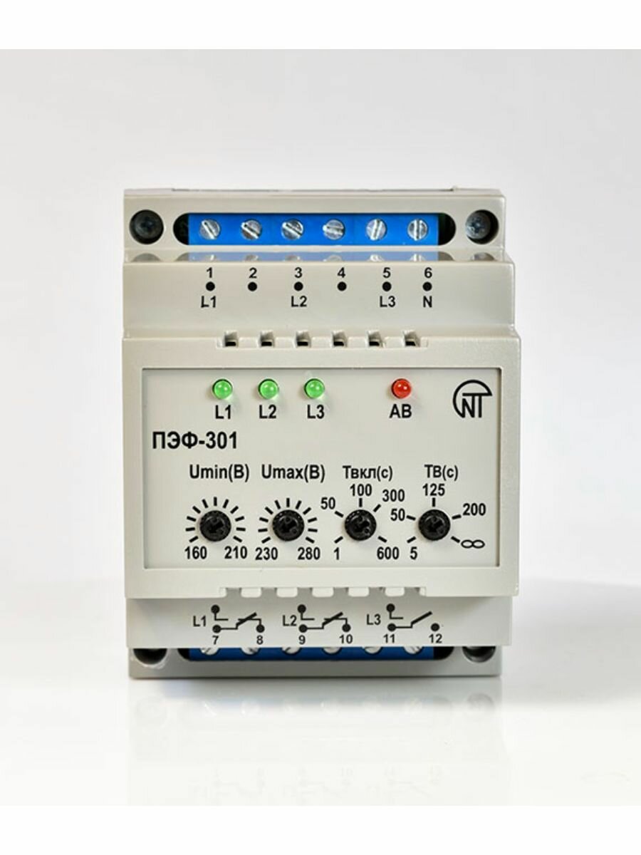 Переключатель фаз электронный ПЭФ-301, Новатек-Электро