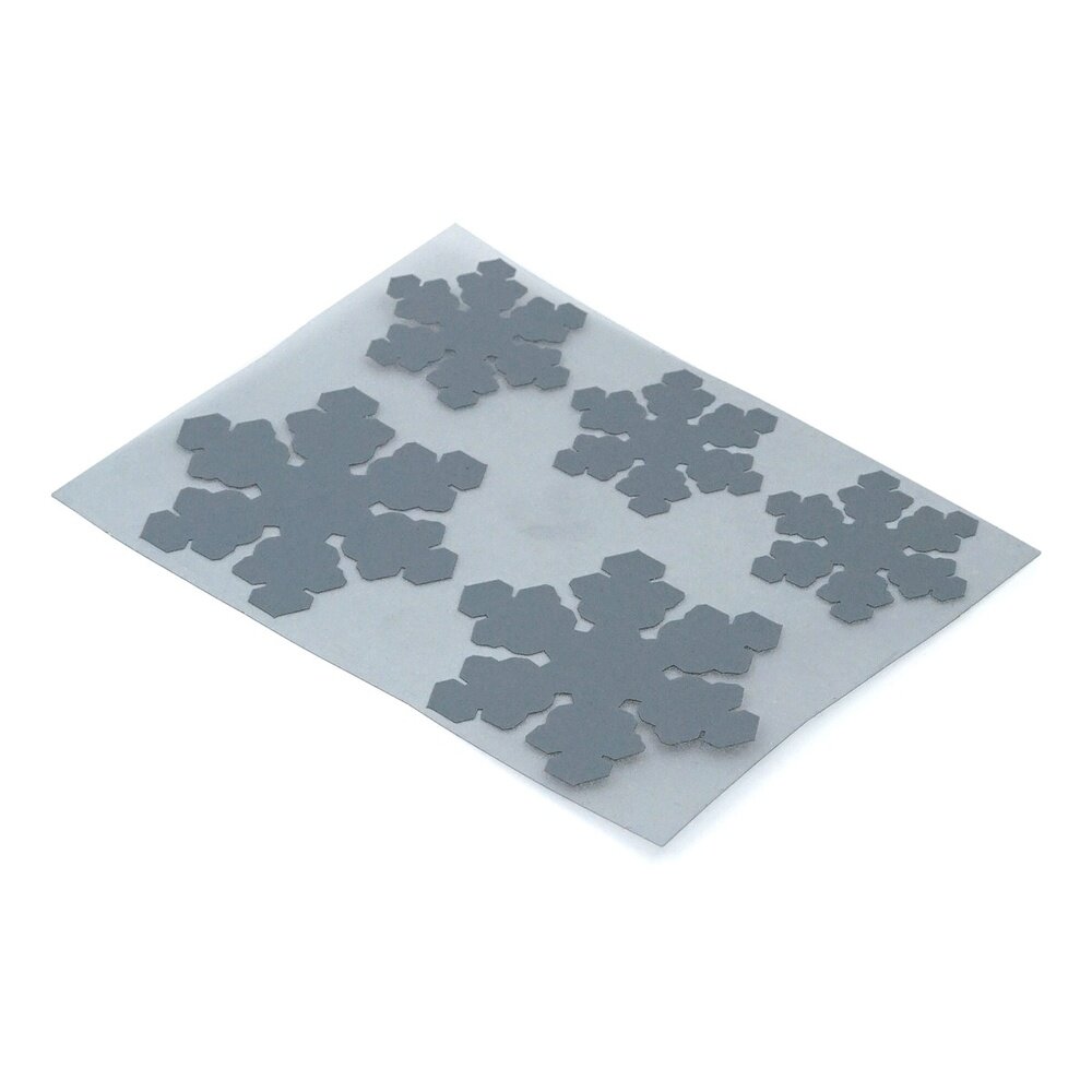 Набор наклеек на одежду айрис светоотражающие, Снежинки, 1 шт