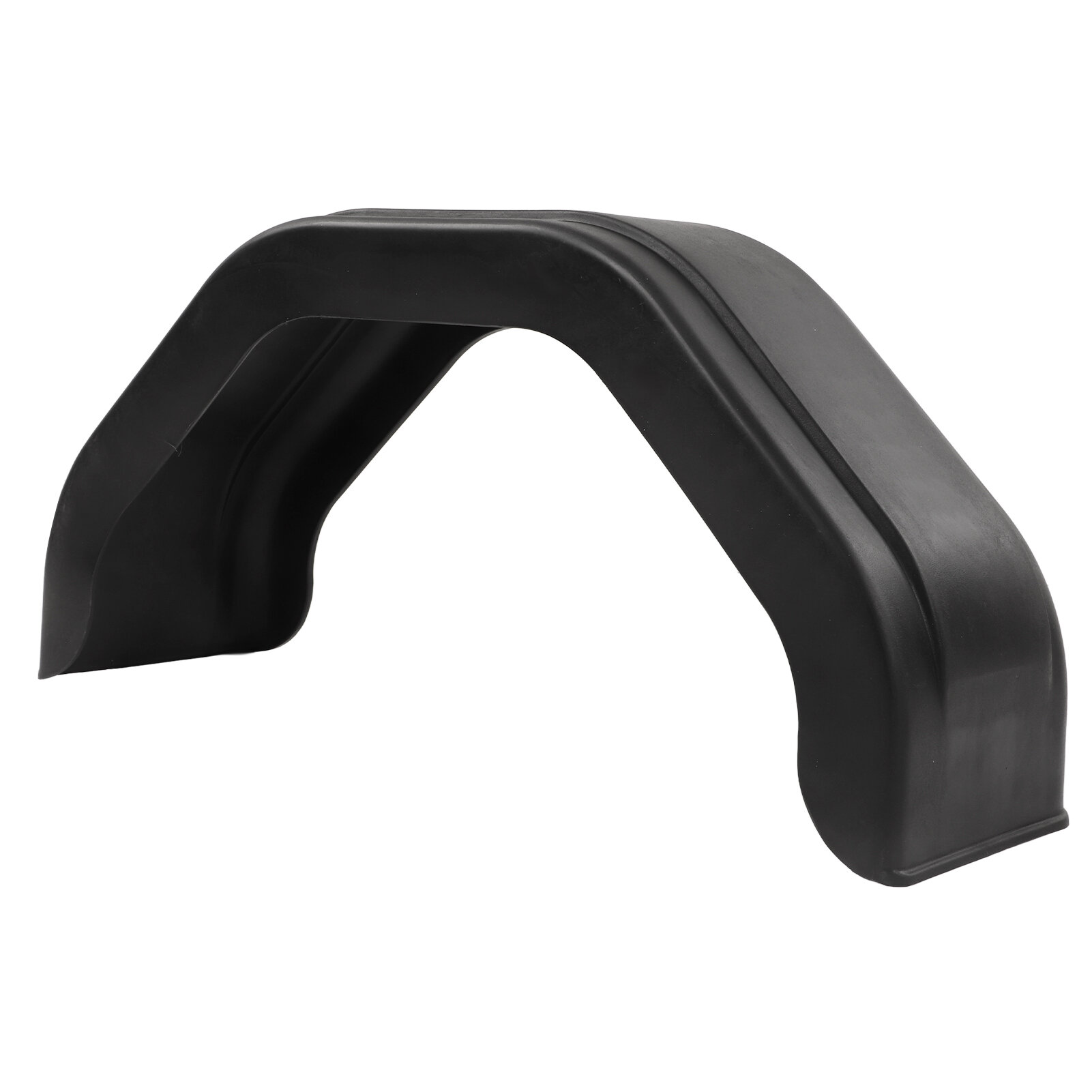 Крыло для прицепа, черное, из высокоплотного полиэтилена, для одноосных прицепов с колесами диаметром 12 и 13 дюймов.