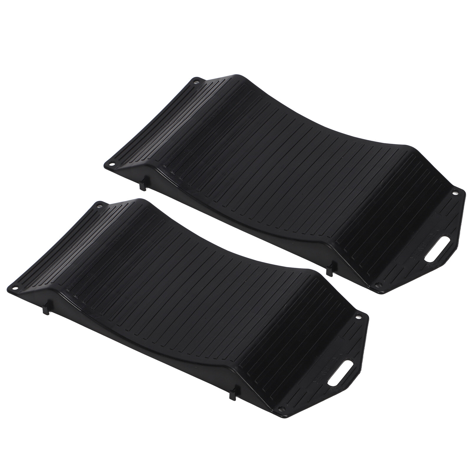 2 шт, пандусы для защиты шин, сверхпрочные, с высокой грузоподъемностью, противоскользящие, для легковых автомобилей, грузовиков, внедорожников, автофургонов, прицепов, кемперов 18P: 44,4x19,5x3,5 см/17,48x7,67x1,37 дюйма