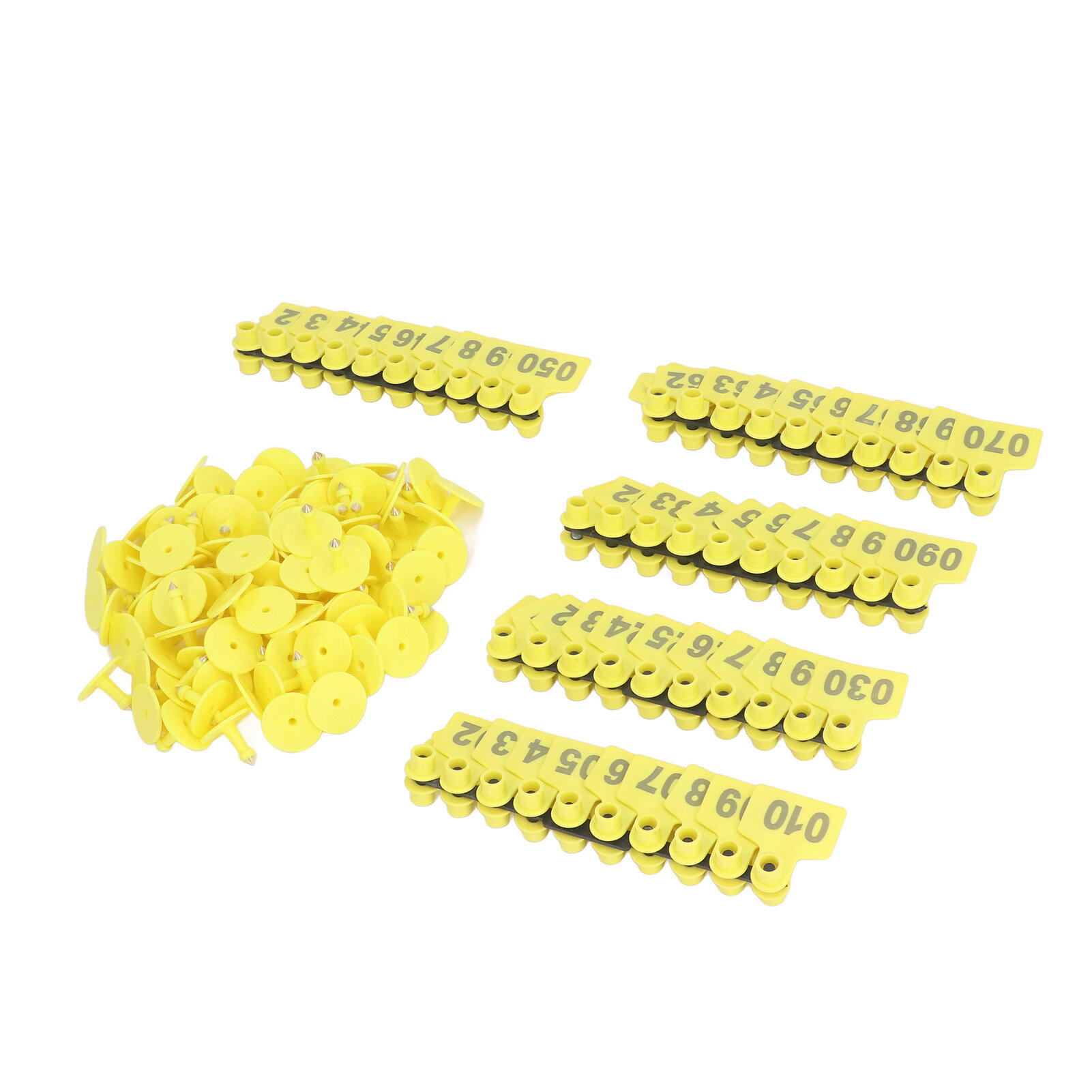 100 шт. бирка для ушей скота из утолщенного пластика, удобная идентификация крупного рогатого скота, пронумерованная бирка для ушей для коров, свиней, коз