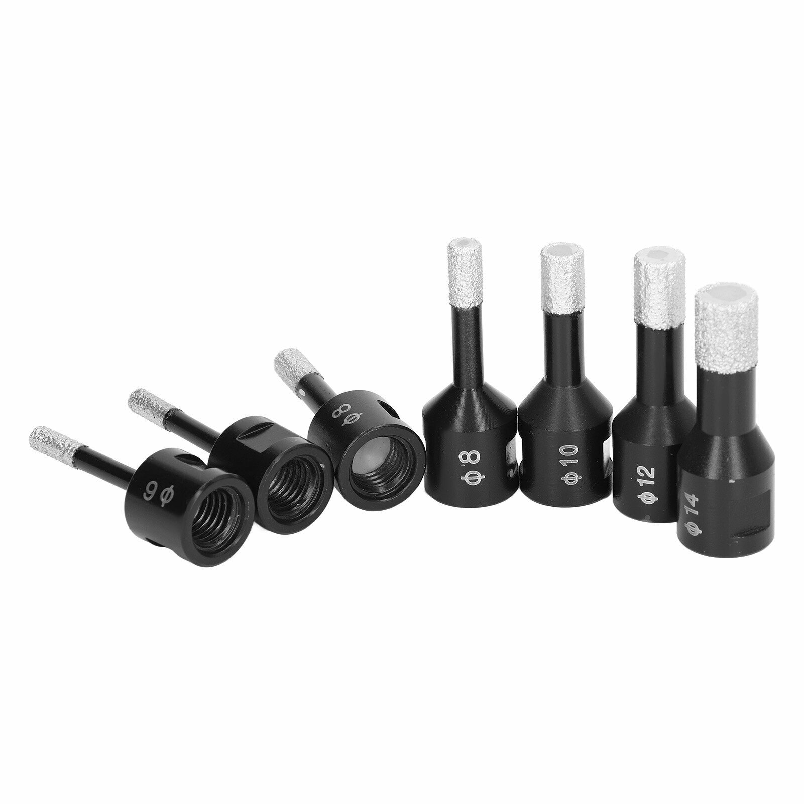 7 шт. алмазные сверла для влажной и сухой алмазной пайки, комплект кольцевых пил с внутренней резьбой M14 для мраморной плитки, гранита