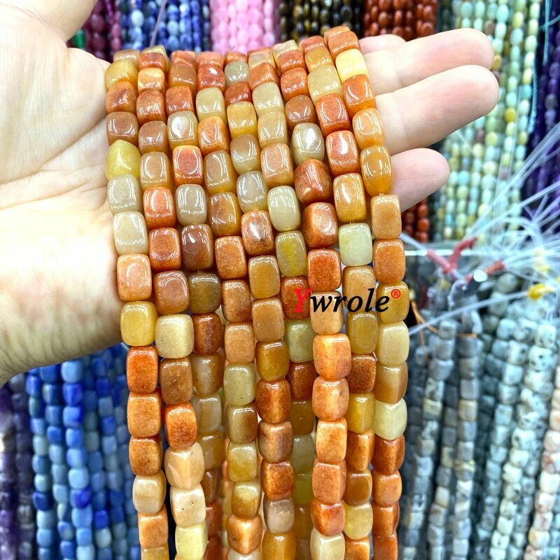 Бусины из полевого шпата YWROLE 8 мм 8x12mm 14-16pcs, Gobi jade