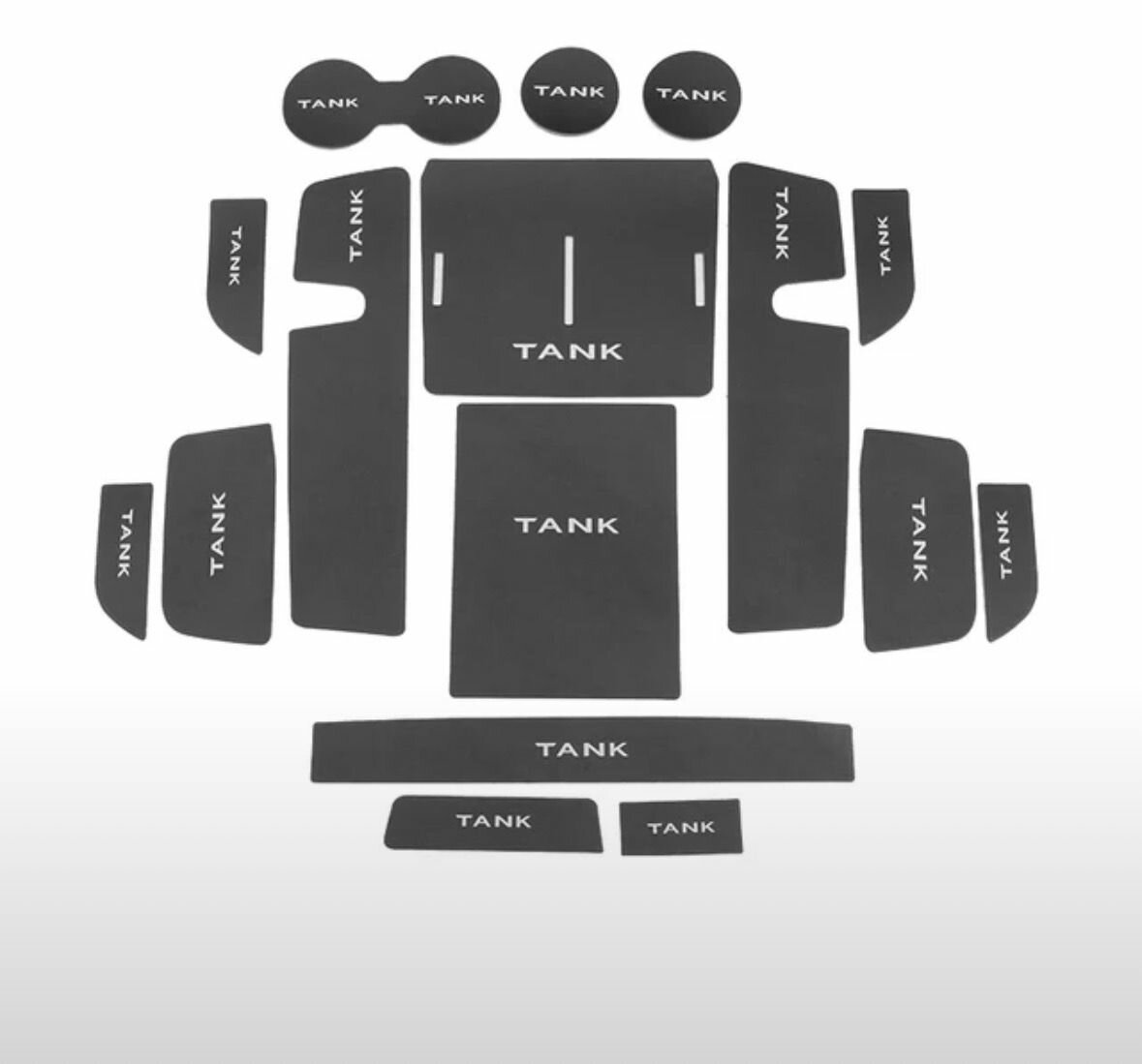 Комплект ковриков в ниши салона Tank 400 / Танк 400 2025-2026 г. в Black
