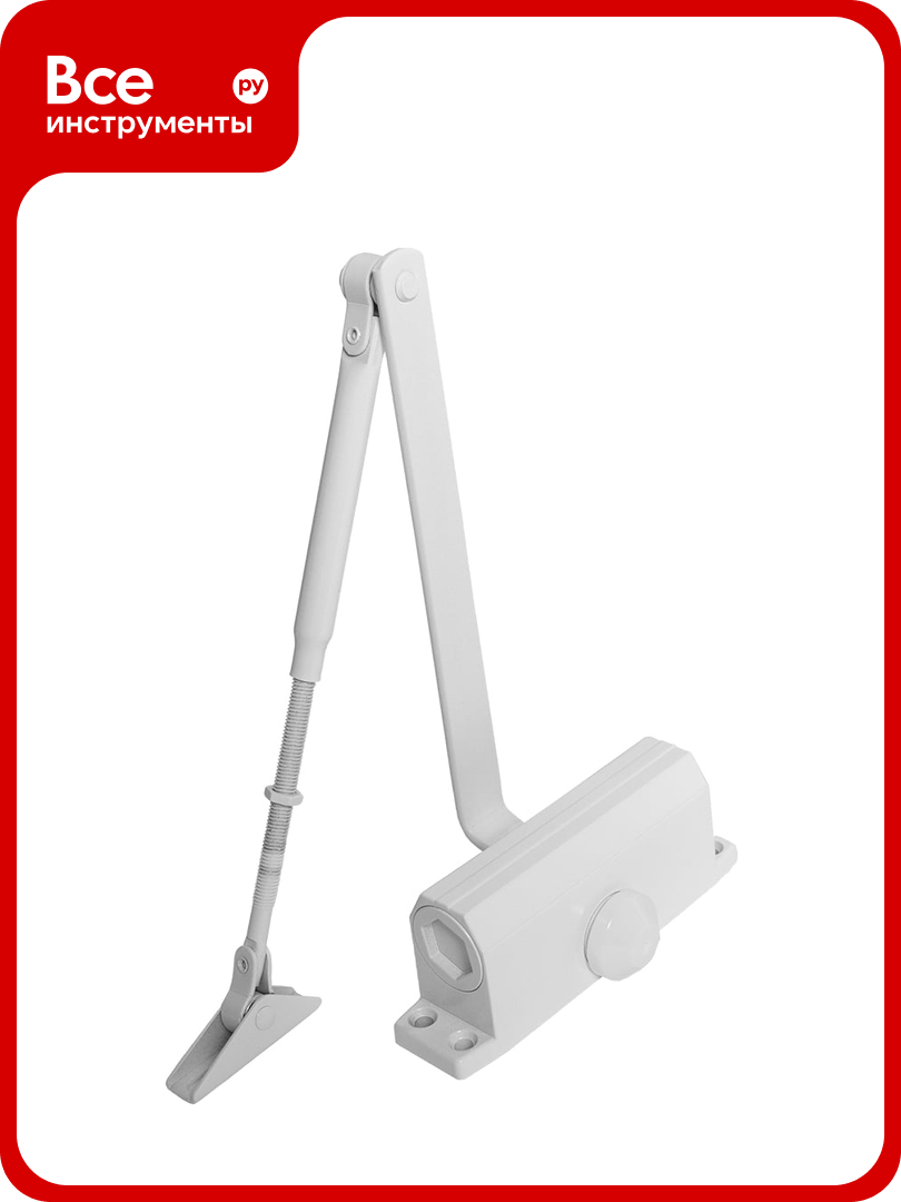 Доводчик дверной AJAX DCTR15-60 hold open WH белый, гидравлический тип, верхний монтаж, постоянная фиксация