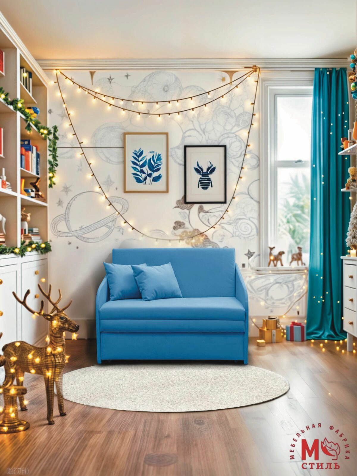 Диван детский выкатной М-Стиль "Малыш-2" спальное место 100х180