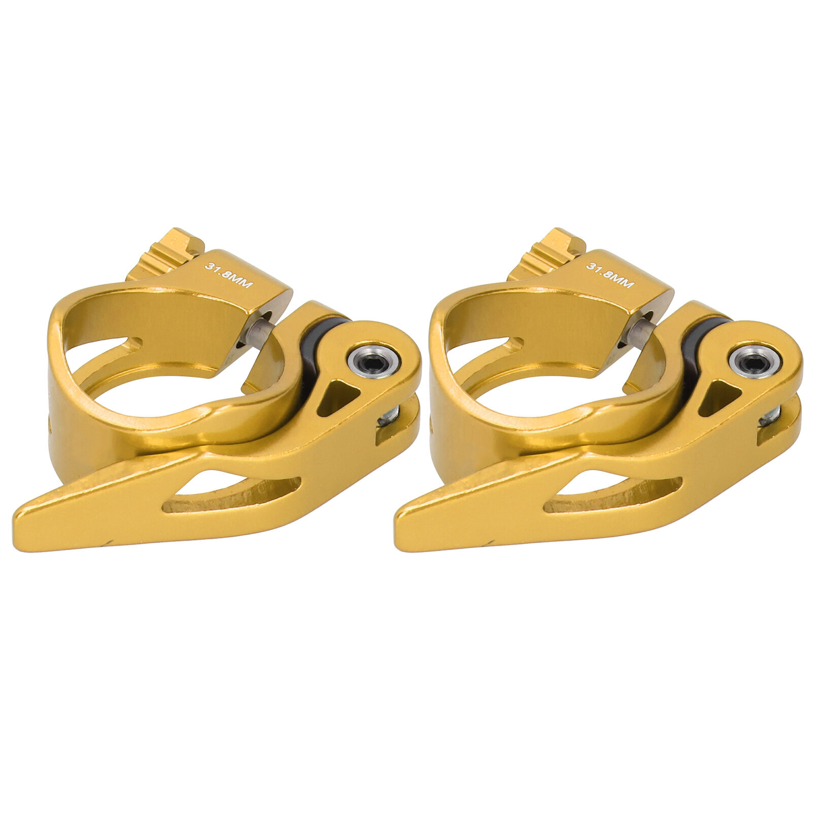 2 шт алюминиевый сплав C73, 31,8 мм, быстросъемный зажим для подседельного штыря горного велосипеда, зажим для трубки, золото
