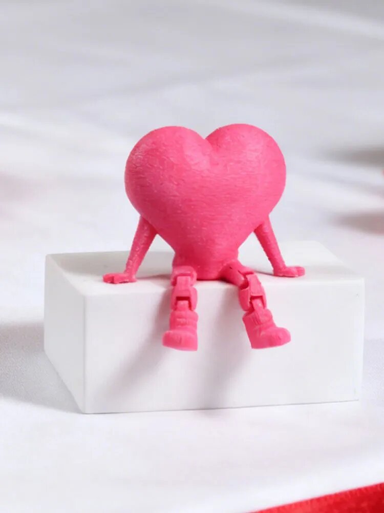 3D Валентинка Сердце, Подвижный сердечный декор, 3D-напечатанная игрушка для Дня Святого Валентина, Украшение для свадьбы