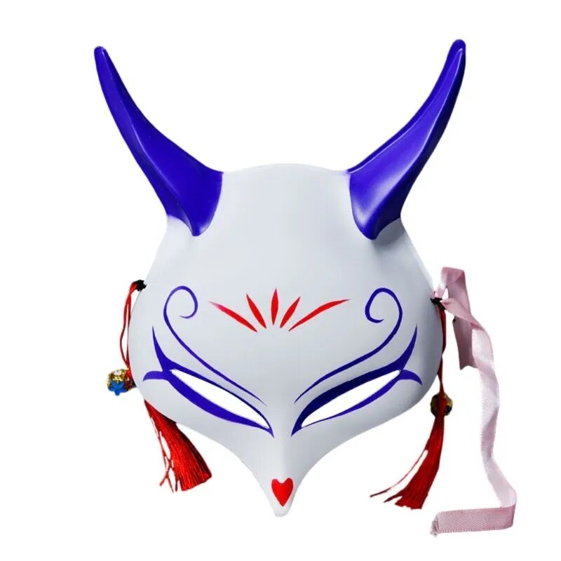 (1шт) Девятихвостая лиса, Маска лисьего демона-B