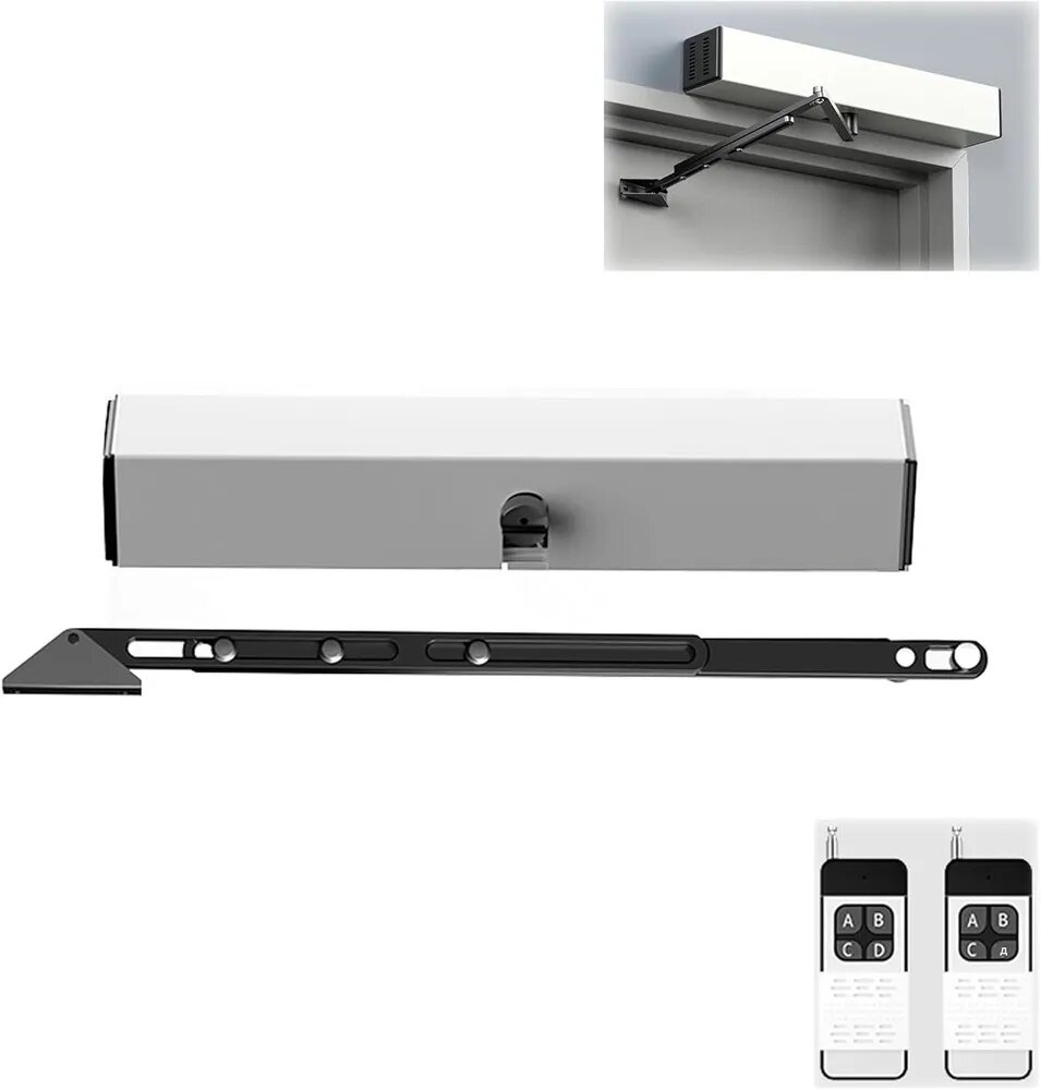 Электрический дверной доводчик(Hаправление наружу), Несущая способность 150 кг, Автоматическое открывание дверей с мощным двигателем