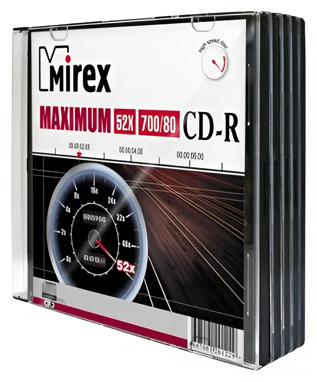 Диск CD-R Mirex 700 Mb, 52х, Maximum, Slim Case 5 шт (UL120052A8F)