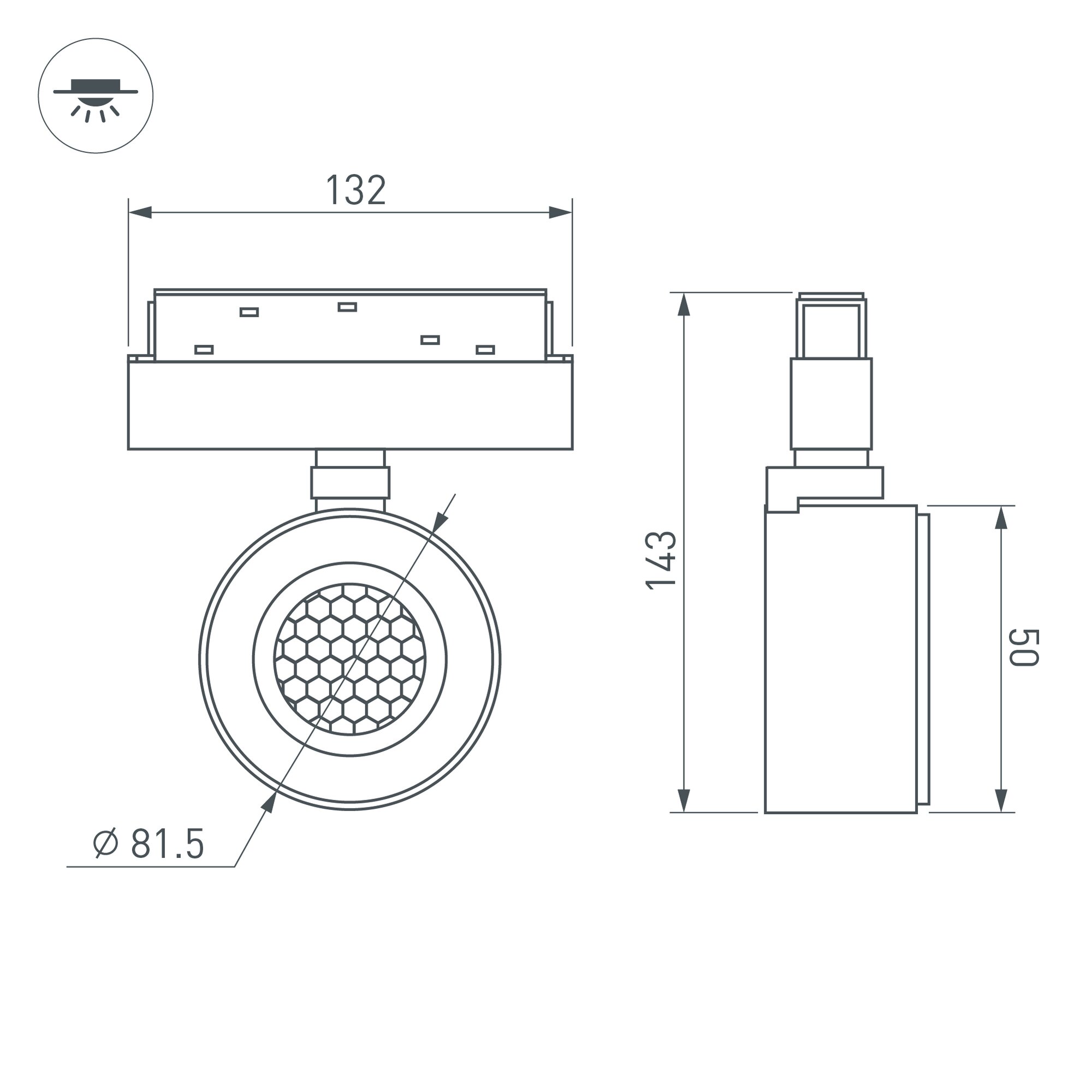 047143 Светильник MAG-ORIENT-POINT-R80-12W Day4000-MIX (BK, 18 deg, 48V, TUYA Zigbee) (Arlight, IP20 Металл)