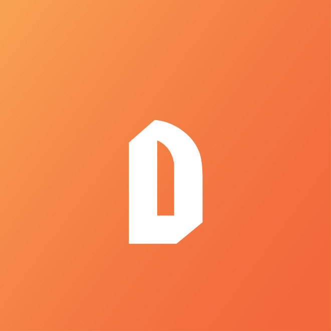 Буква D из акрила для вывесок 5 см / шрифт 2 белый