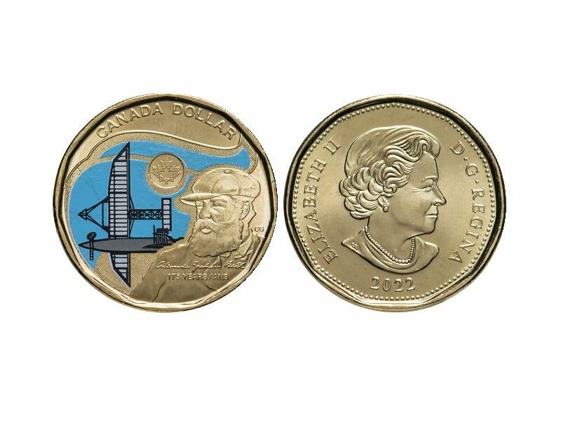 1 доллар Канады 2022 г. Александр Грейам Белл цветная