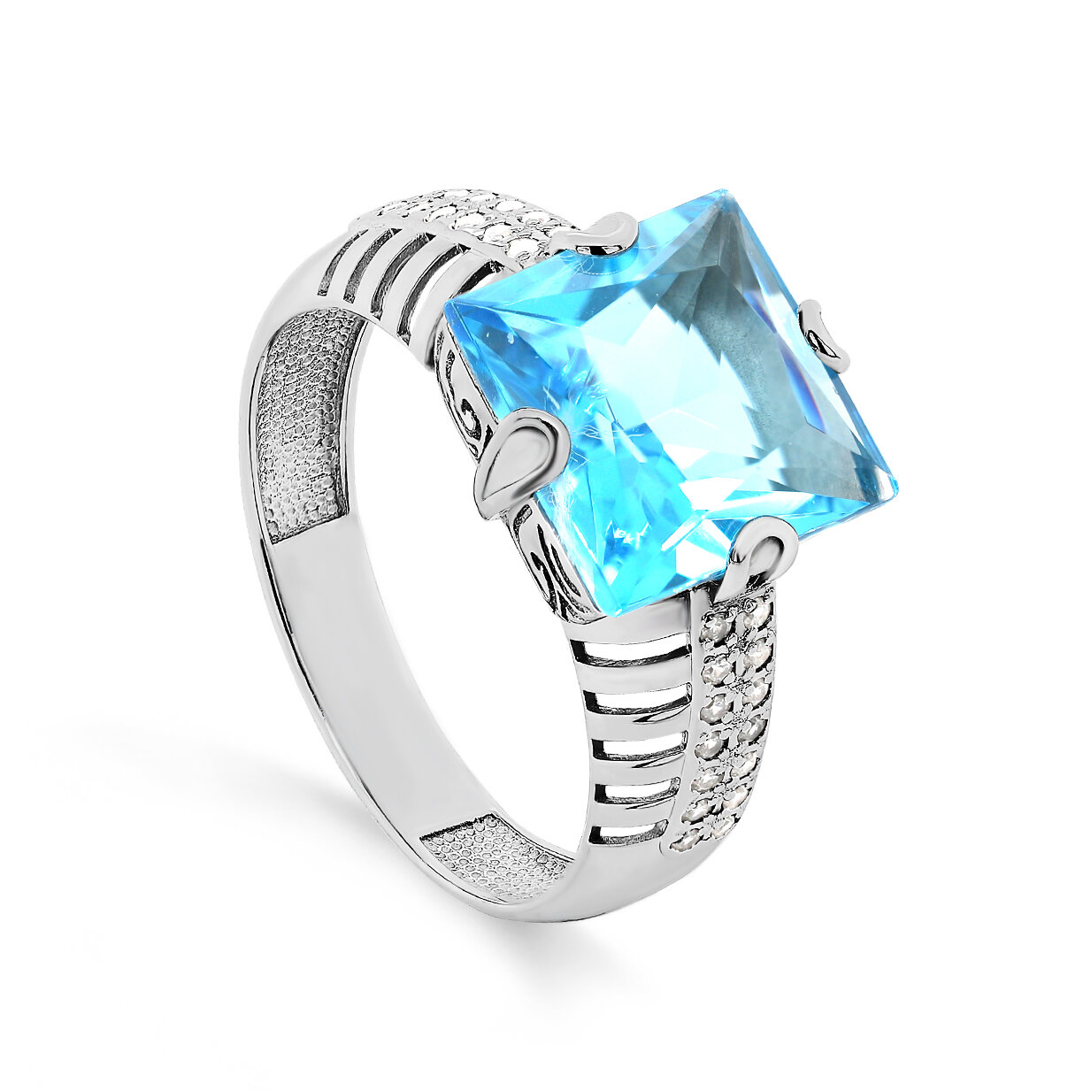 Кольцо, серебро, 925 проба, ситалл